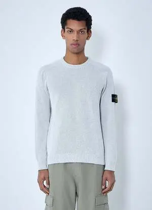Stone Island Ribbed Knit Crewneck Sweater - Grey