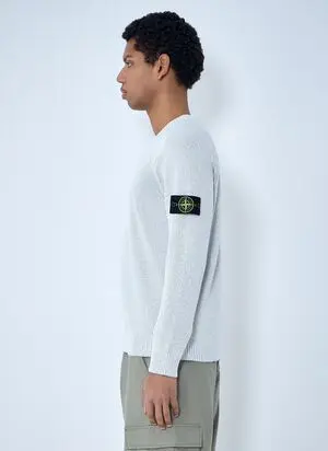 Stone Island Ribbed Knit Crewneck Sweater