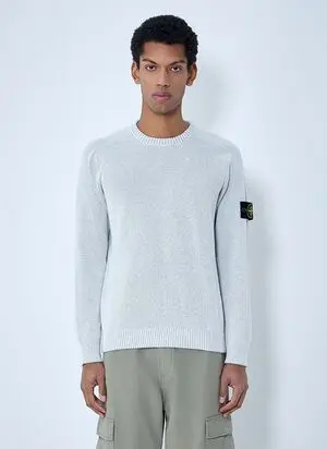 Stone Island Ribbed Knit Crewneck Sweater - Grey