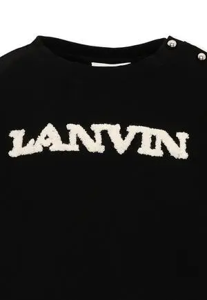LANVIN Logo Patch Crewneck Sweatshirt