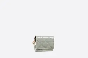 Dior Logo Grey Calfskin Wallet
