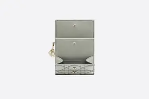 Dior Logo Grey Calfskin Wallet