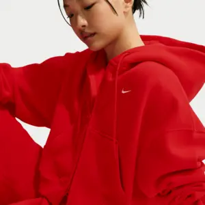 Nike Studio Fleece Medium Weight Oversized Full-zip Cropped Hoodie