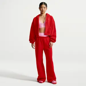 Nike Studio Fleece Medium Weight Oversized Full-zip Cropped Hoodie