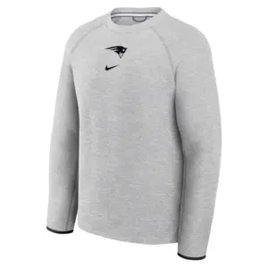 Nike New England Patriots Tech Fleece Nfl Pullover Crew - Grey