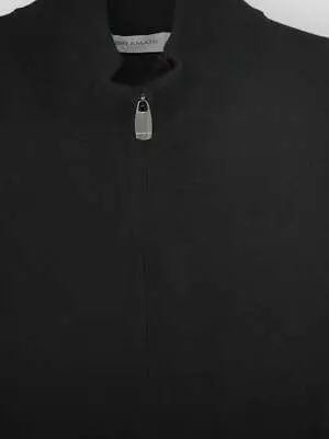 BRAMANI CASHMERE Zipup Wool Cardigan - Black