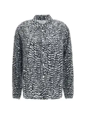 Bottega Veneta Viscose Shirt With Fil Coupé Feathers - Multicolor