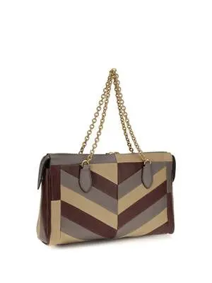Valentino Garavani Medium Panthea Chevron Nappa Shoulder Bag
