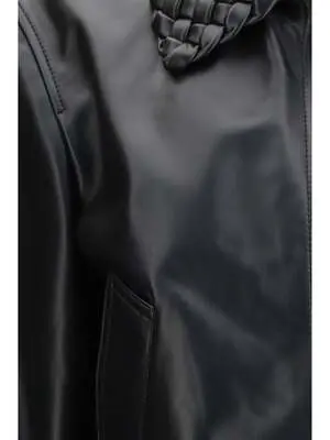 Bottega Veneta Glossy Leather Padded Jacket