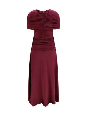 SELF-PORTRAIT Ruched Midi Dress In Jersey