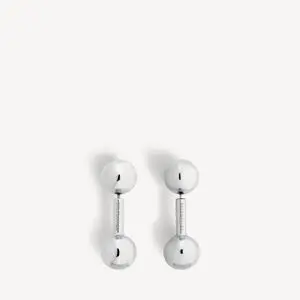 Balenciaga Atom Bar Earrings - Silver