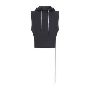 Rick Owens Hooded Tunic Sweatshirt - Black