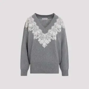 Alberta Ferretti V Neck Sweater