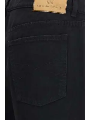 Brunello Cucinelli Garment-dyed Five-pocket Denim Pants