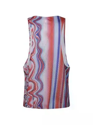 BANDIT RUNNING Gradient Open-mesh Singlet - Red