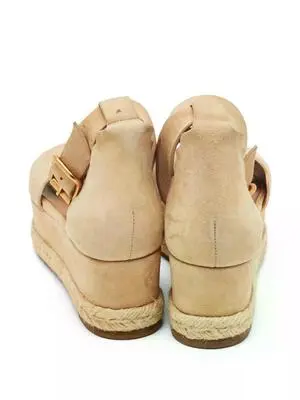 Chloé Scalloped-edge Wedge Sandals