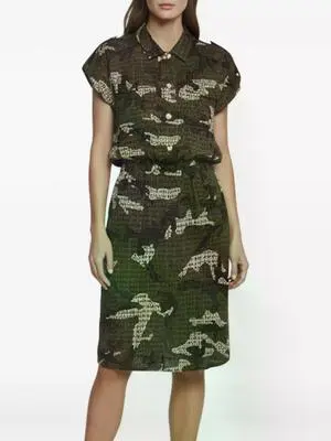 Celine Logo-print Midi Dress