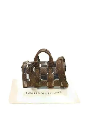 LOUIS VUITTON 2022 25 Keepall Bandoulière Monogram Chess Tote Bag