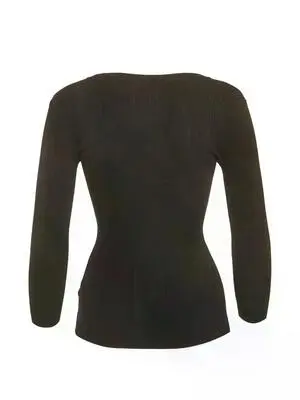 Elisabetta Franchi Rib-knit V-neck Sweater