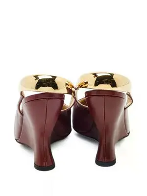 Bottega Veneta Punta Leather Slingback Wedge Pumps