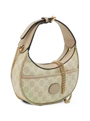 Gucci Gg Supreme Half Moon Tote Bag
