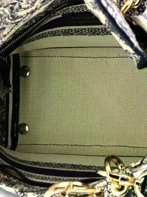 Dior Lady D-lite Bag Embroidered Canvas Medium Satchel