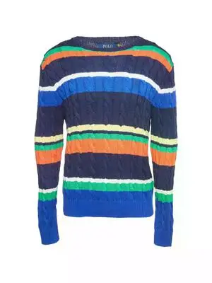 Polo Ralph Lauren Striped Cable-knit Sweater