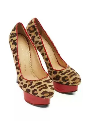 CHARLOTTE OLYMPIA Polly Leopard-print Platform Pumps