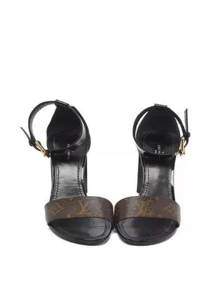 LOUIS VUITTON Silhouette Monogram Ankle Strap Sandals