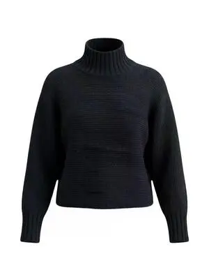 GRAN SASSO Ribbed-knit Roll-neck Sweater - Blue