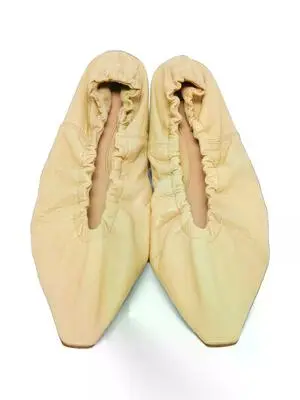 Bottega Veneta Almond Leather Flat Pumps