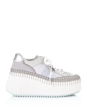 Chloé Nama Leather Platform Sneakers