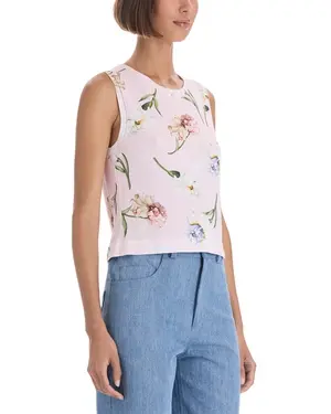 Oscar De La Renta Floral Printed Twinset Tank