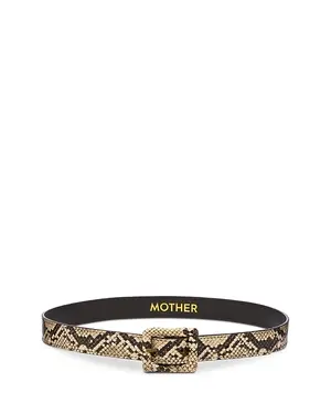 MOTHER The Constrictor Faux Leather Belt