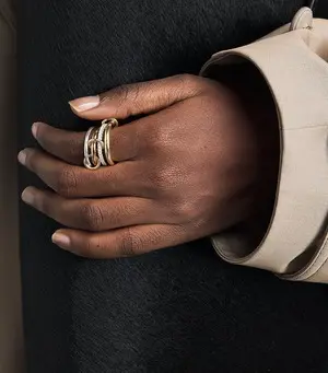 SPINELLI KILCOLLIN Sterling Mixed Gold And Diamond Cancer Ring