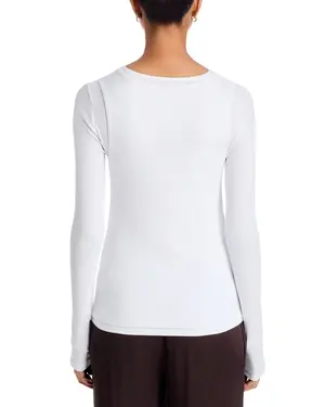 Majestic Filatures Soft Touch Rib Double Layer Long Sleeve Tee