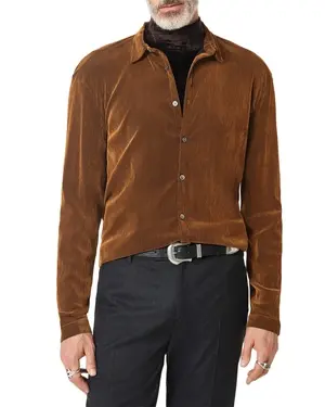 John Varvatos Florian Regular Fit Button Down Shirt - Copper
