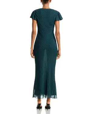 LoveShackFancy Vitto Ribbon Trim Maxi Dress
