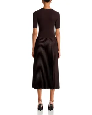 Hugo Boss Fadridi Ribbed Pleated Midi Dress Exclusive
