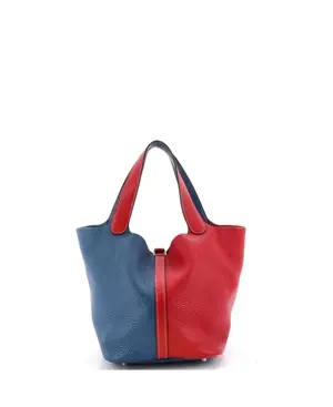 Hermès Mm Picotin Lock Bag Bicolor Clemence