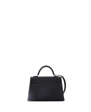 Hermès Kelly 20 Handbag Black Epsom With Palladium Hardware