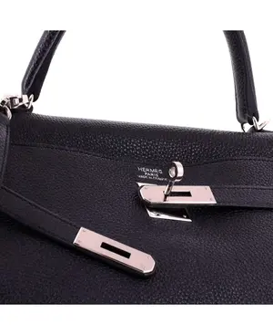 Hermès Kelly 35 Handbag Black Togo With Palladium Hardware