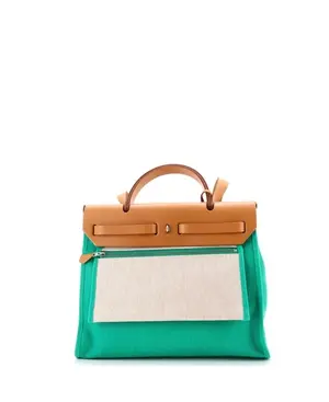 Hermès 31 Herbag Zip Berline Vache Canvas And Leather