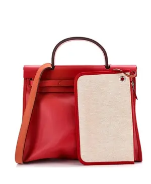 Hermès 31 Herbag Zip Berline Vache Canvas And Leather