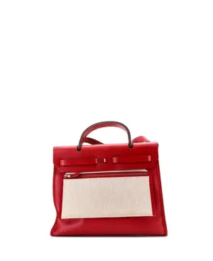 Hermès 31 Herbag Zip Berline Vache Canvas And Leather
