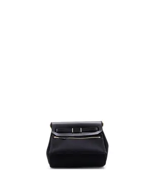 Hermès 20 Herbag Zip Toile And Leather