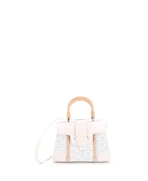 Goyard Structured Saigon Top Handle Bag Coated Canvas With Leather