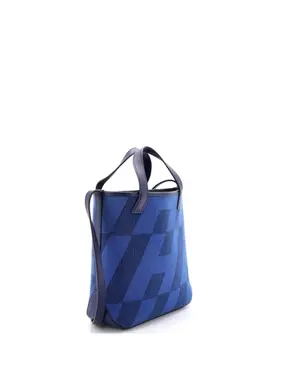 Hermès 27 Cabas H En Biais Tote Canvas With Leather