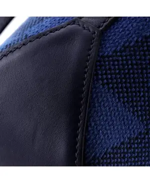 Hermès 27 Cabas H En Biais Tote Canvas With Leather