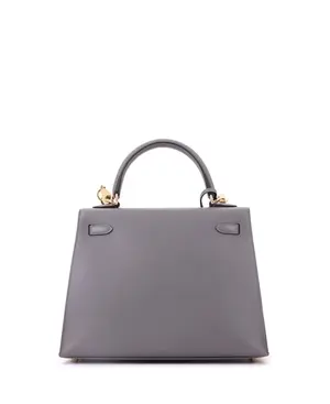 Hermès Kelly 25 Handbag Grey Madame With Gold Hardware